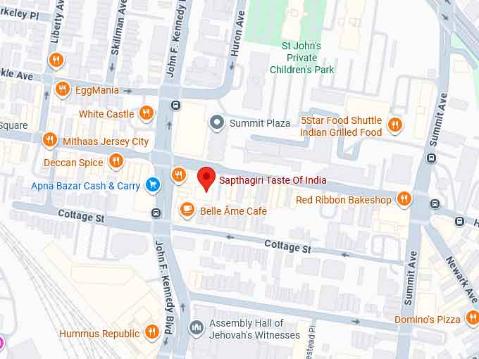 16. sapthagiri taste of india map