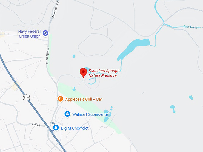 16. saunders springs nature preserve map
