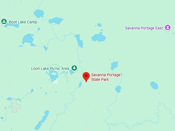 16. savanna portage state park map