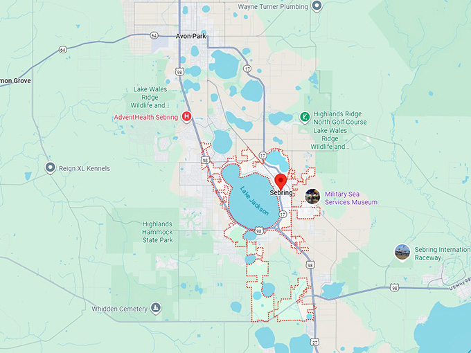 16. sebring map