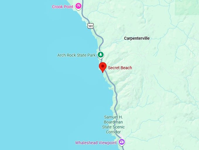 16. secret beach map