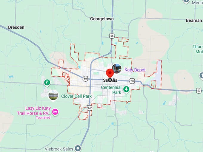 16. sedalia, mo map