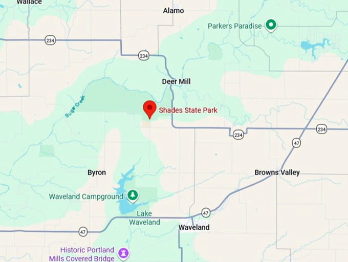 16. shades state park map