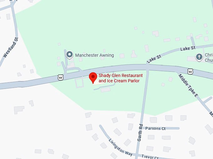 16. shady glen restaurant and ice cream parlor map