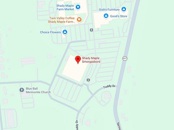 16. shady maple smorgasbord map