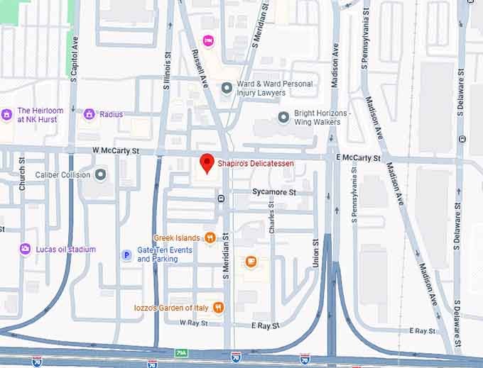 16. shapiro's delicatessen map