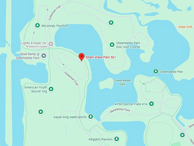 16. shark wake park 561 map