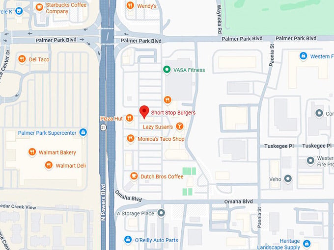 16. short stop burgers map