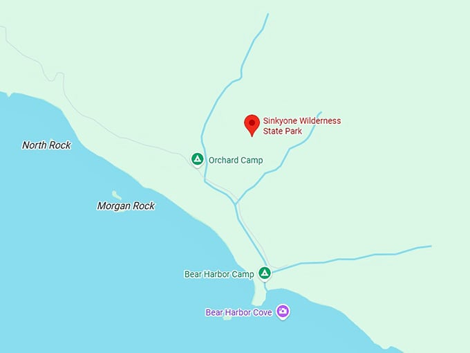 16. sinkyone wilderness state park map
