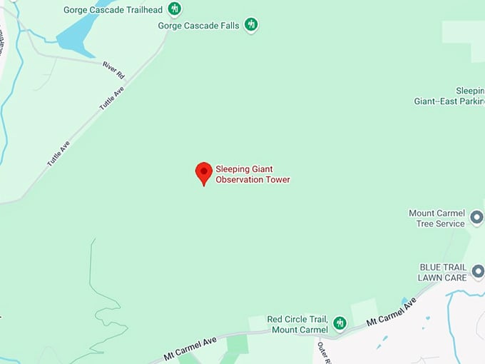 16. sleeping giant tower trail map