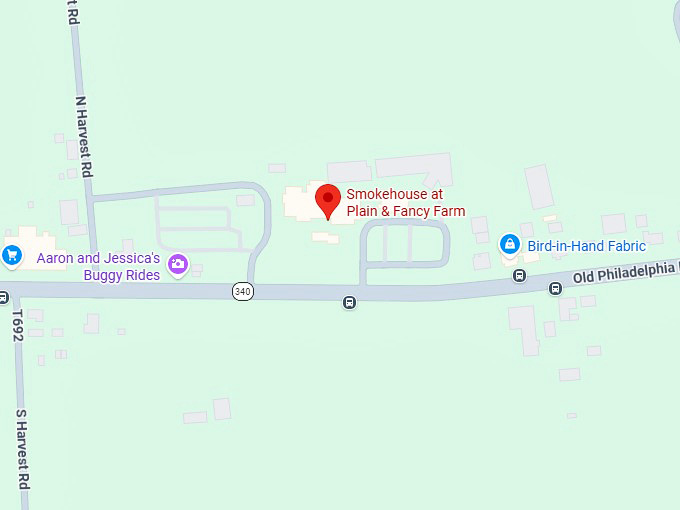 16. smokehouse at plain & fancy farm map