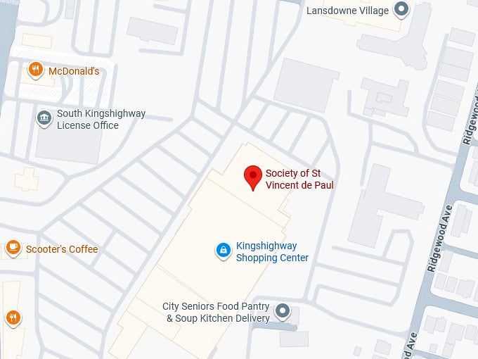 16. society of st. vincent de paul map
