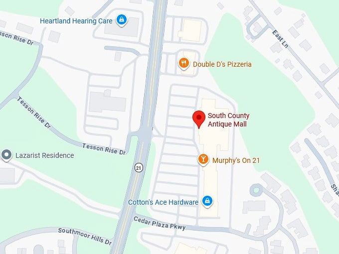 16. south county antique mall map