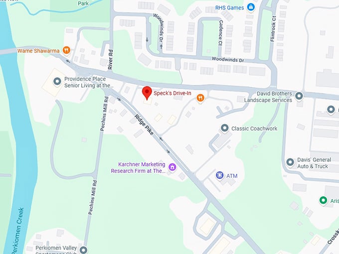 16. speck's drive in map