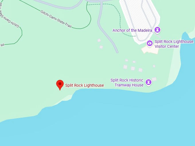 16. split rock lighthouse map