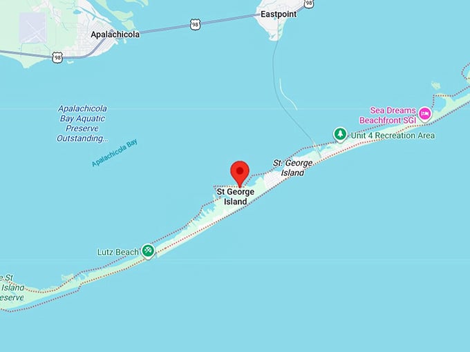 16. st. george island, fl map