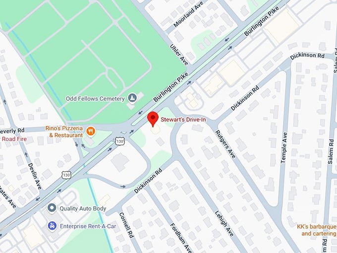 16. stewart's drive in map