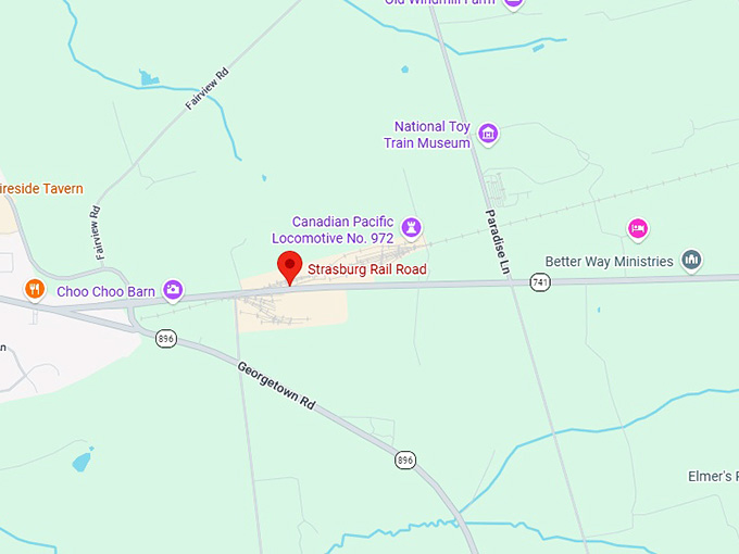 16. strasburg rail road map