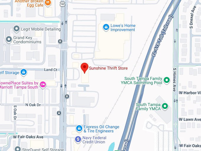 16. sunshine thrift store map