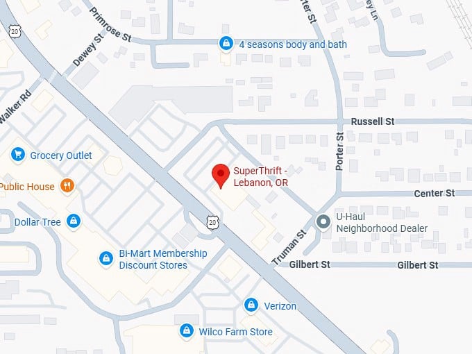 16. superthrift lebanon, or map
