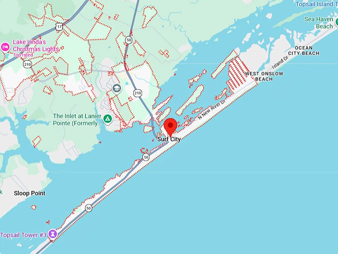 16. surf city, nc map
