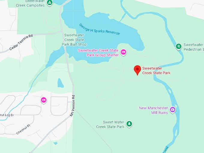 16. sweetwater creek state park map
