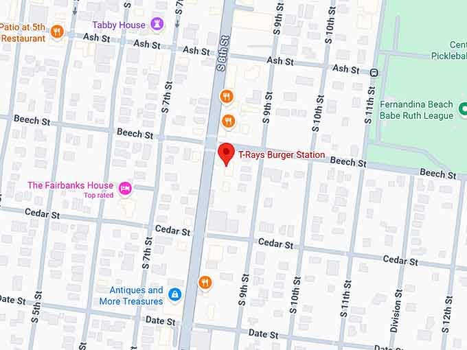 16. t rays burger station map
