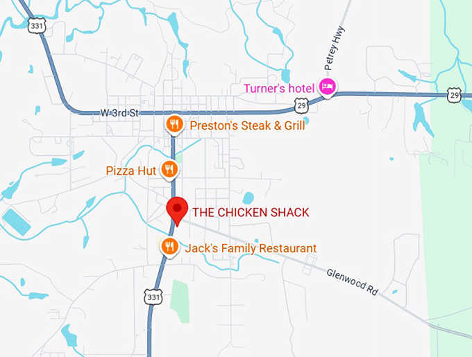 16. the chicken shack map