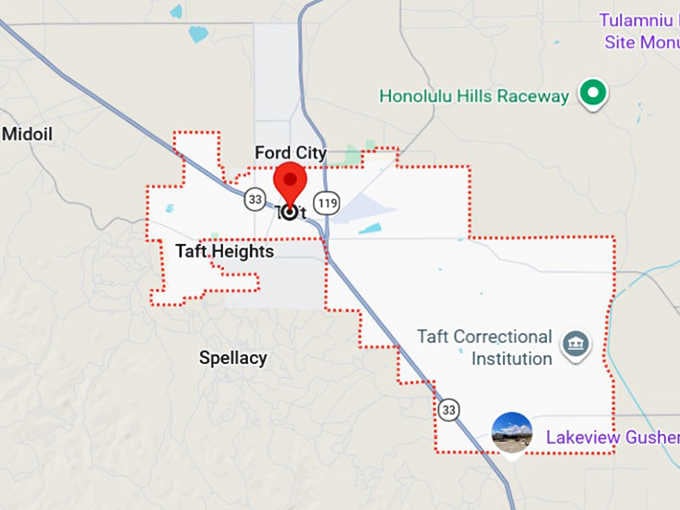16. taft, ca map
