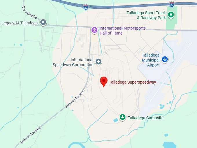 16. talladega superspeedway map