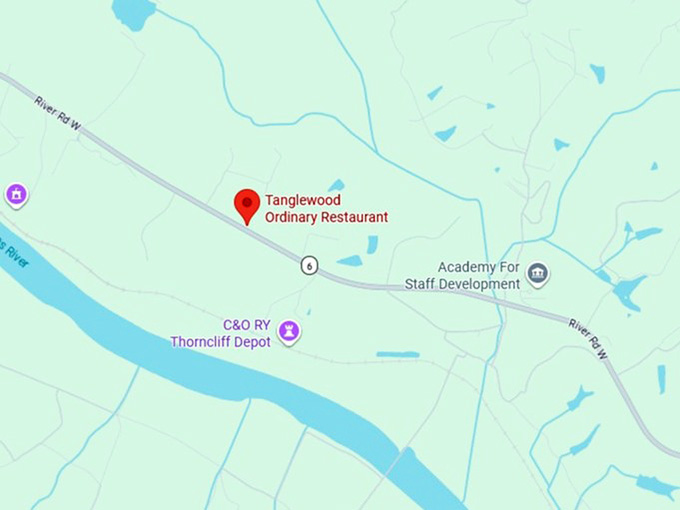 16. tanglewood ordinary restaurant's map