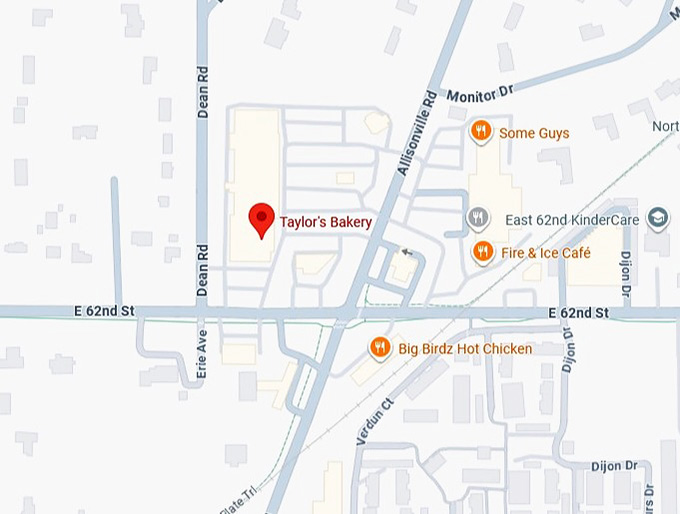 16. taylor's bakery's map