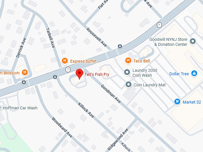 16. ted's fish fry map