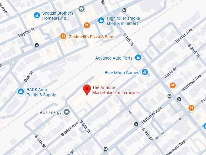16. the antique marketplace of lemoyne map