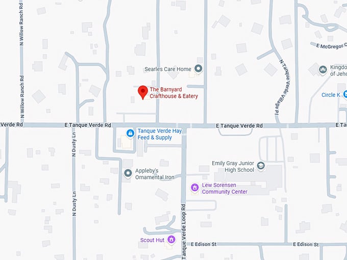 16. the barnyard crafthouse & eatery map