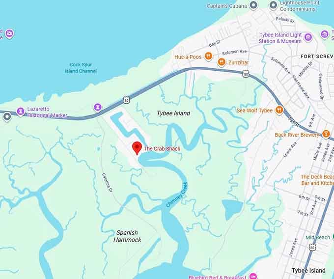 16. the crab shack map