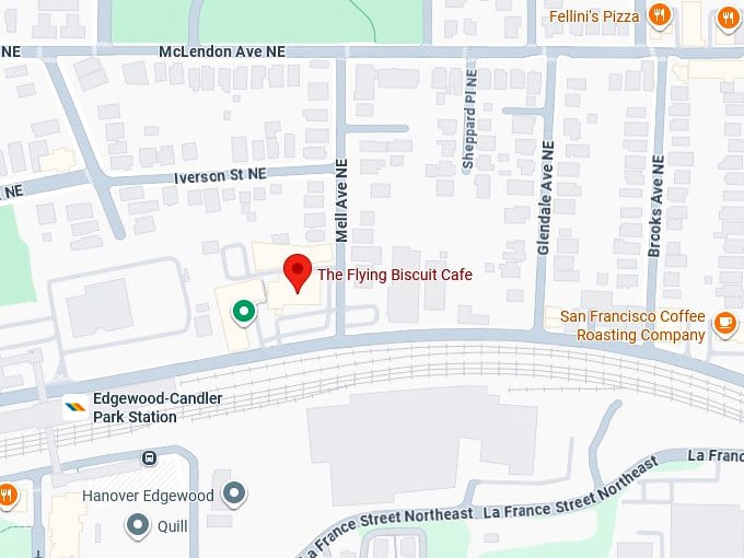 16. the flying biscuit cafe's map