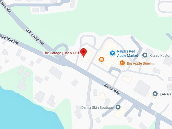 16. the garage bar & grill map
