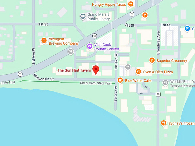 16. the gun flint tavern map