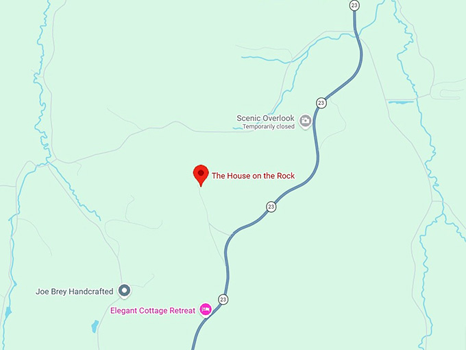 16. the house on the rock map