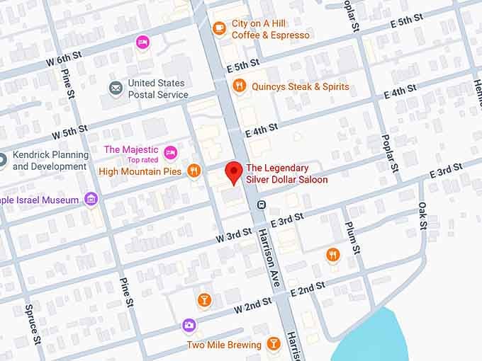 16. the legendary silver dollar saloon map