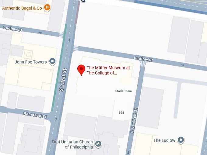 16. the m&uuml;tter museum at the college of physicians of philadelphia map