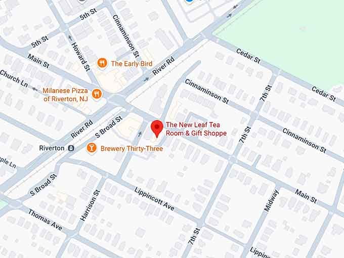 16. the new leaf tea room & gift shoppe map
