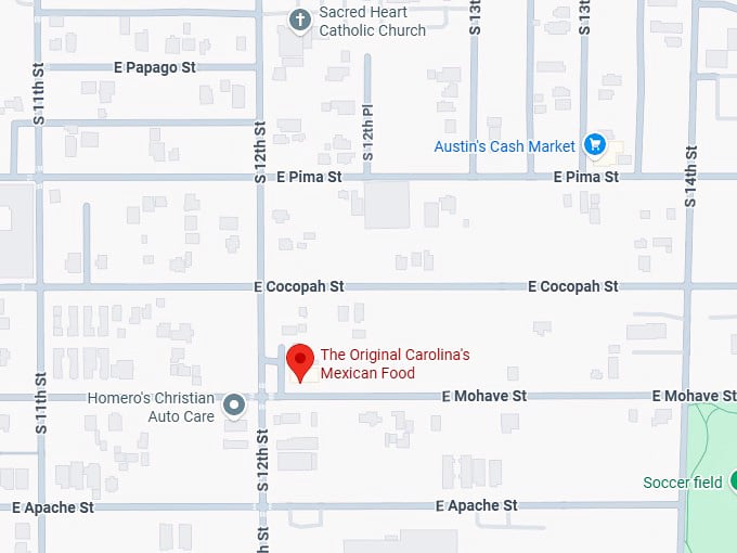 16. the original carolina's mexican food map