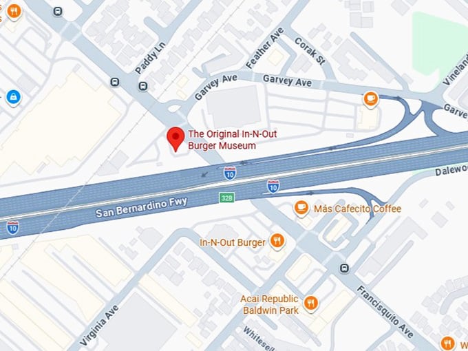 16. the original in n out burger museum map