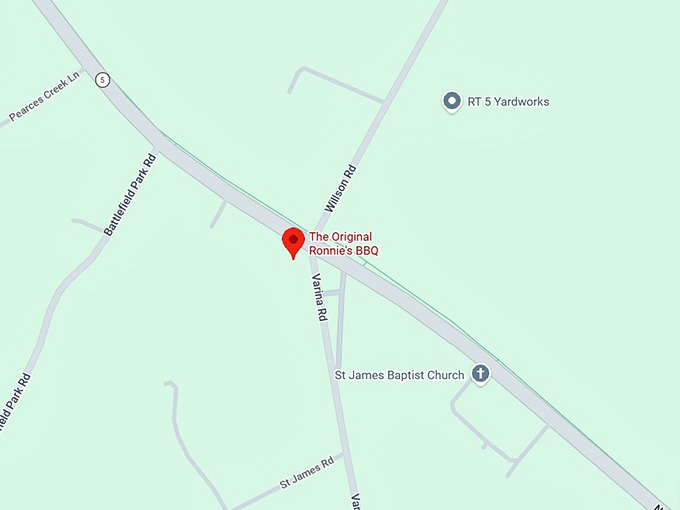 16. the original ronnie's bbq map