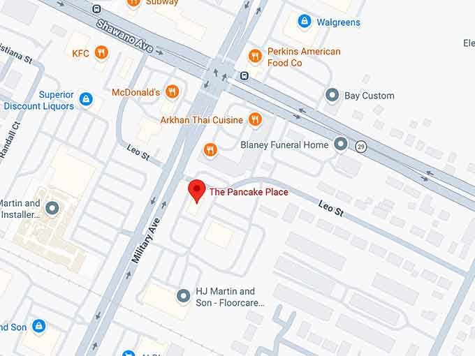 16. the pancake place map