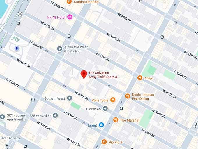 16. the salvation army thrift store & donation center (536 w 46th st) map
