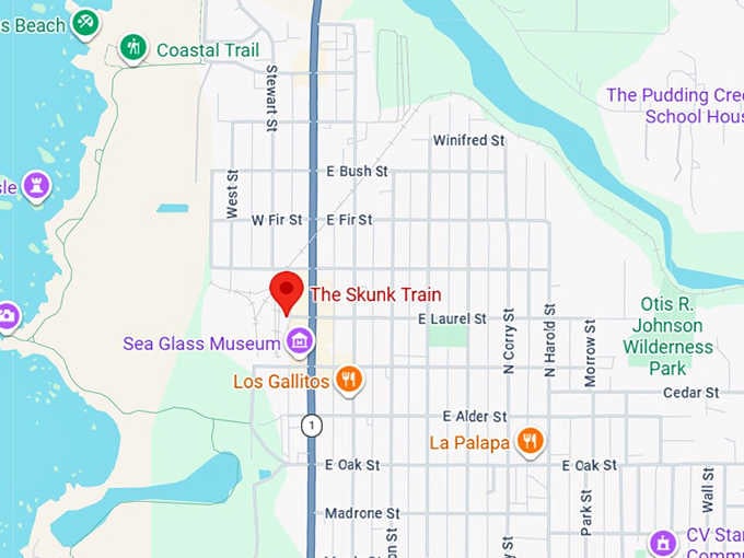 16. the skunk train map
