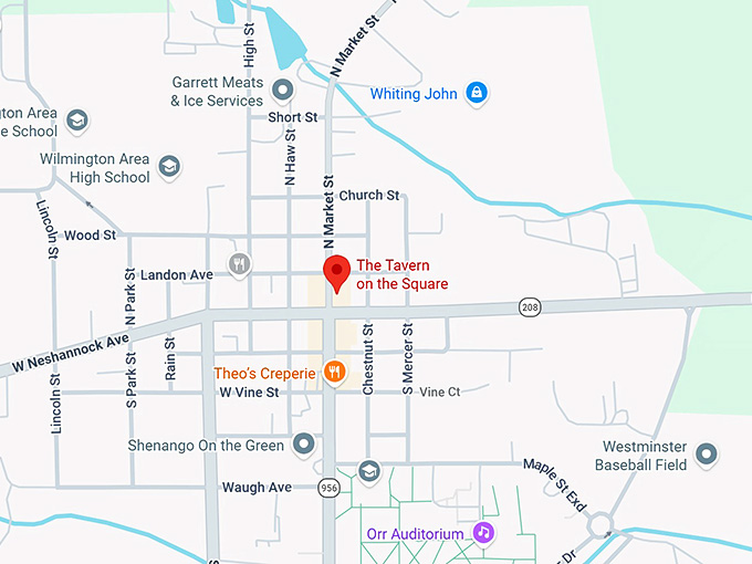 16. the tavern on the square map